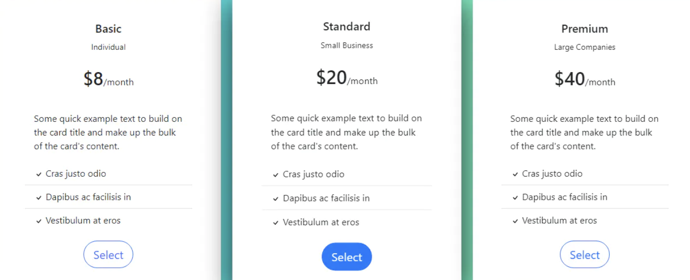 Bootstrap Pricing Tables: Effective Package Comparisons Bootstrap Pricing Tables: Effective Package Comparisons